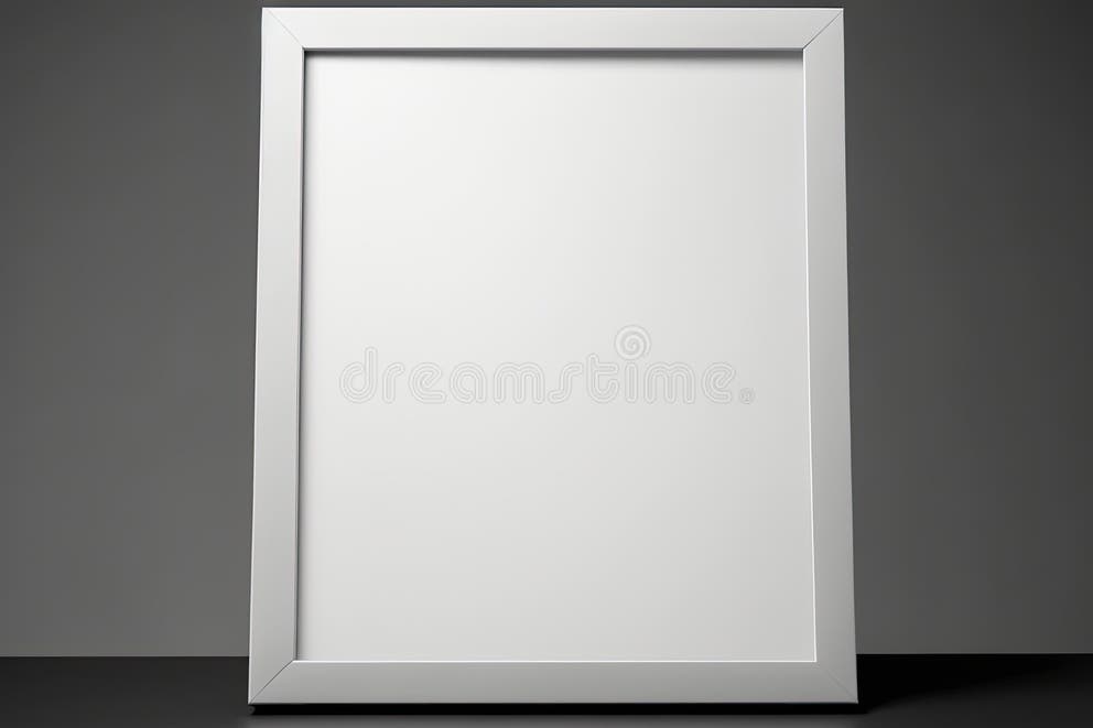 A Framed White Poster. Fake Blank Paper for Use As a Model Stock ...