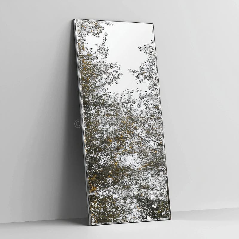 Frameless Mirror Edge Edge Glass Design Displayed Plain White ...