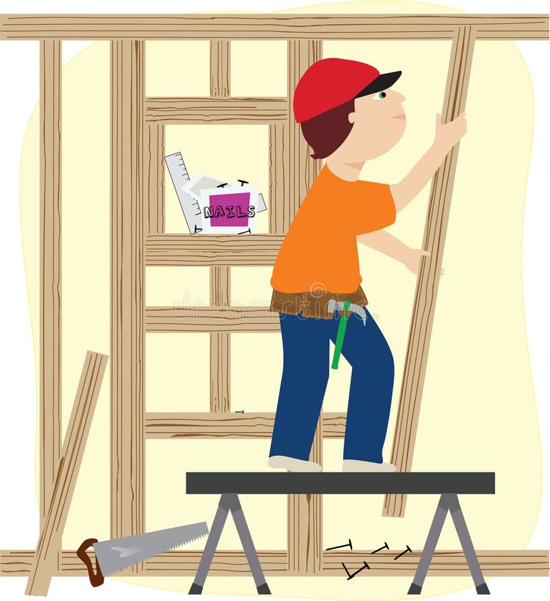 The Framer stock illustration. Illustration of wood, profession - 48048512