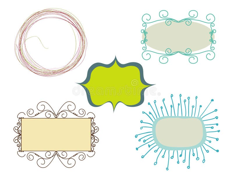 Ribbon frame banner set stock vector. Illustration of banner - 17355138