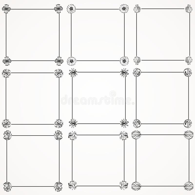 Frames stock vector. Illustration of black, pattern, frame - 38435054