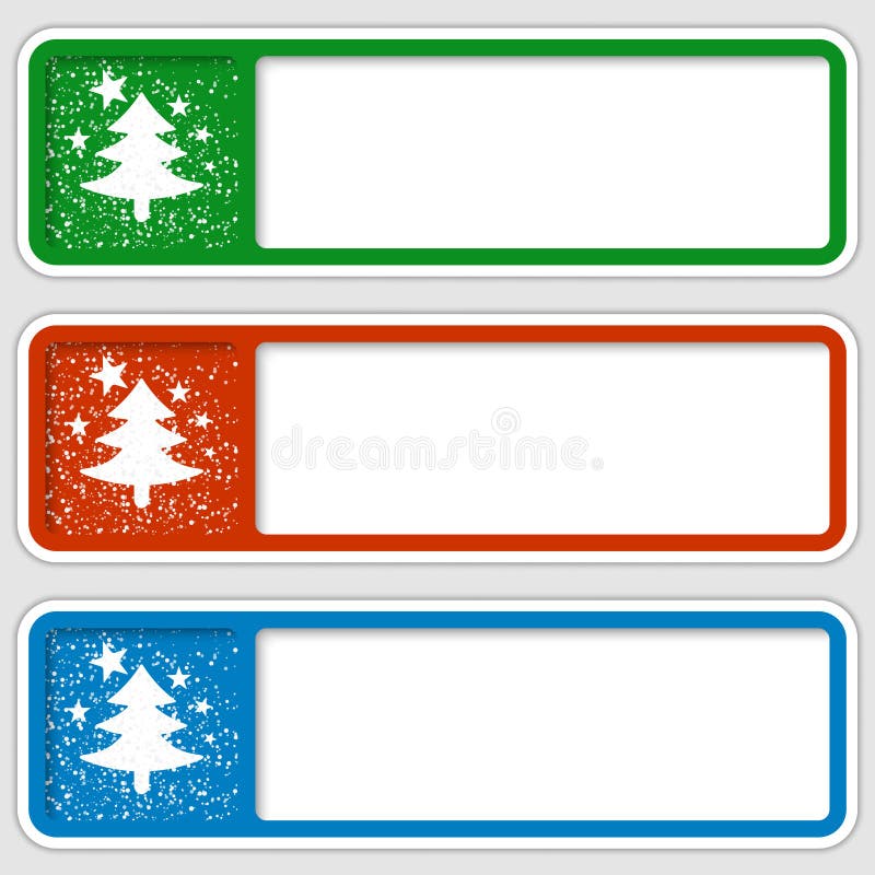 Text Box with a Christmas Theme Stock Vector - Illustration of mark ...