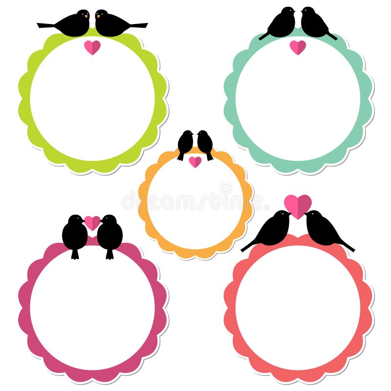 Frames with birds stock vector. Illustration of bird - 23552647
