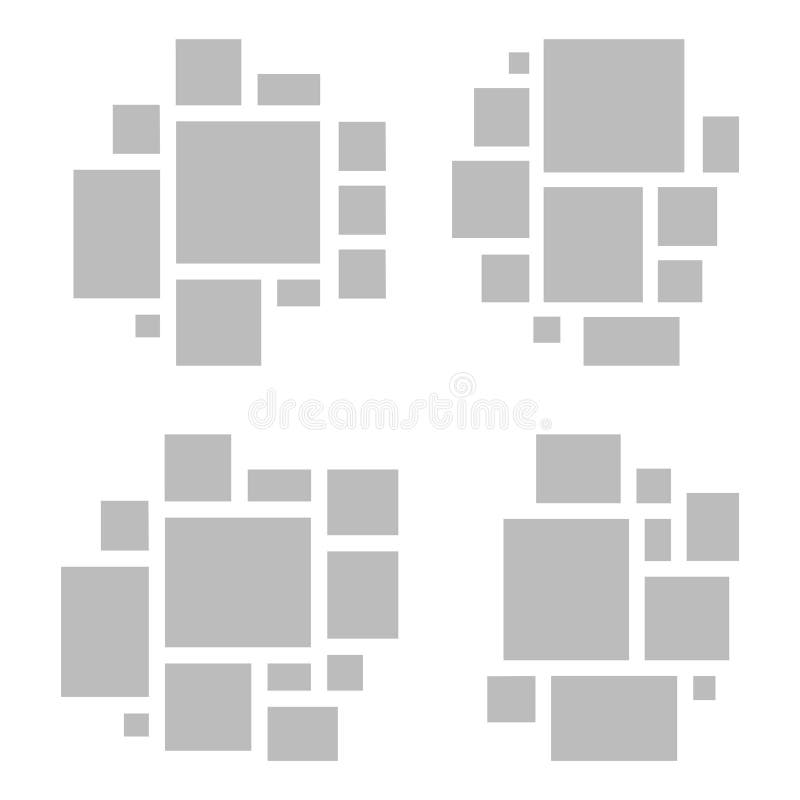 Frames Boards Presentation Paper Mosaic Design Vector Illustration ...