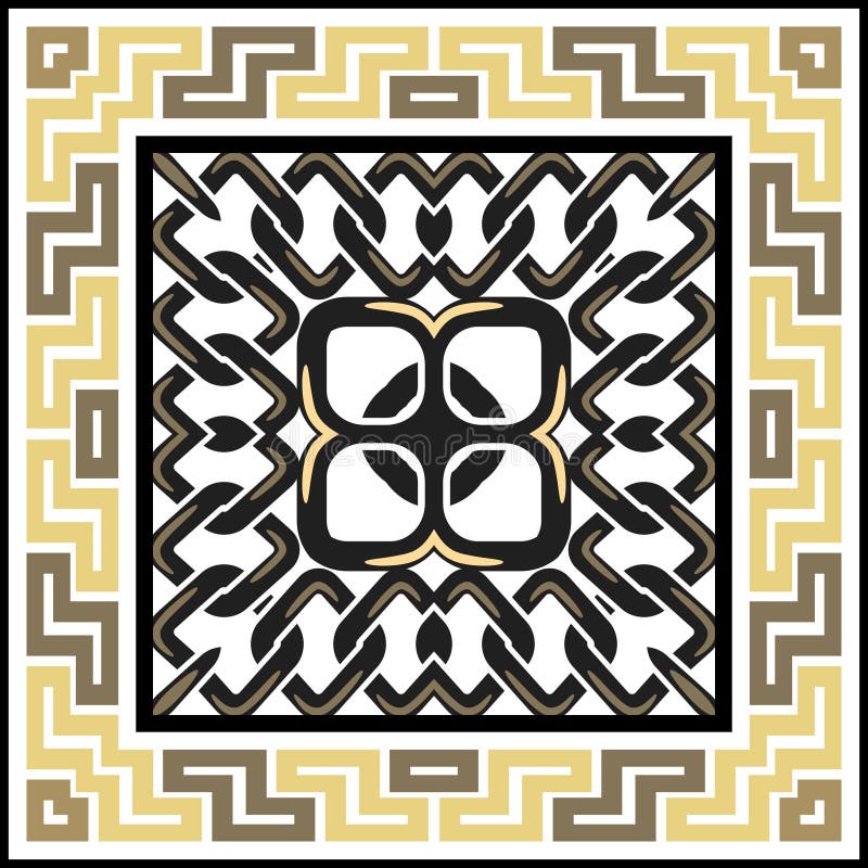 Frames and Borders. Greek Square Frames Borders Seamless Pattern ...
