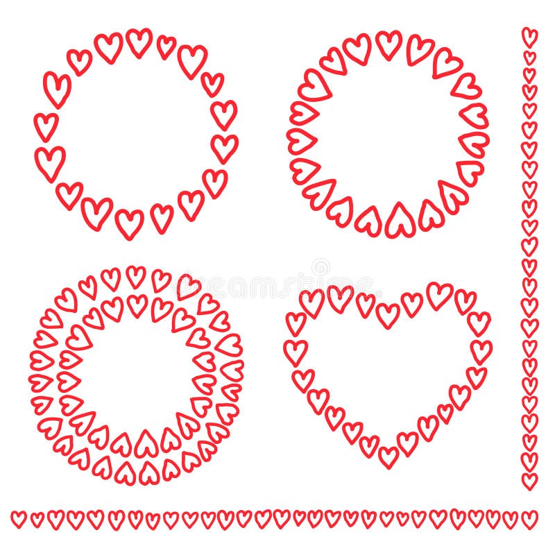 Round Heart Borders Stock Illustrations – 461 Round Heart Borders Stock ...