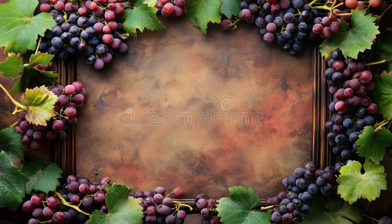 Frames and Borders with a Wine Theme Stock Image - Image of syrah ...