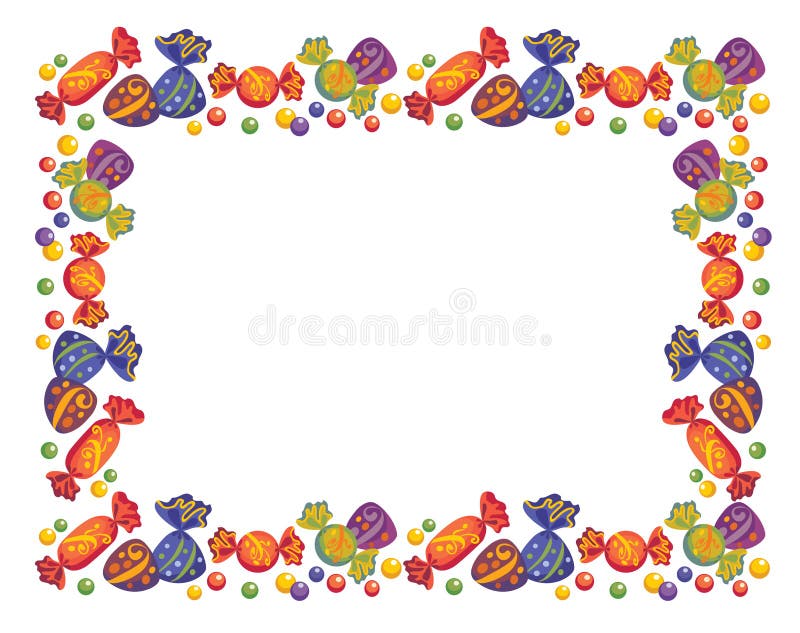 Frames from candies stock vector. Illustration of baked - 6220824