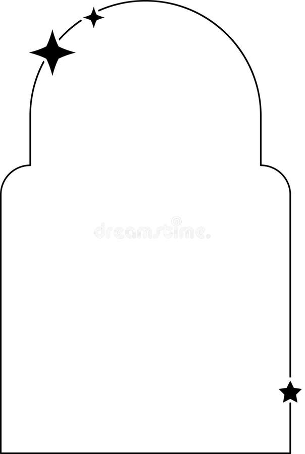 Frames Collection with Different Stars. Minimalistic Frames, Arches ...