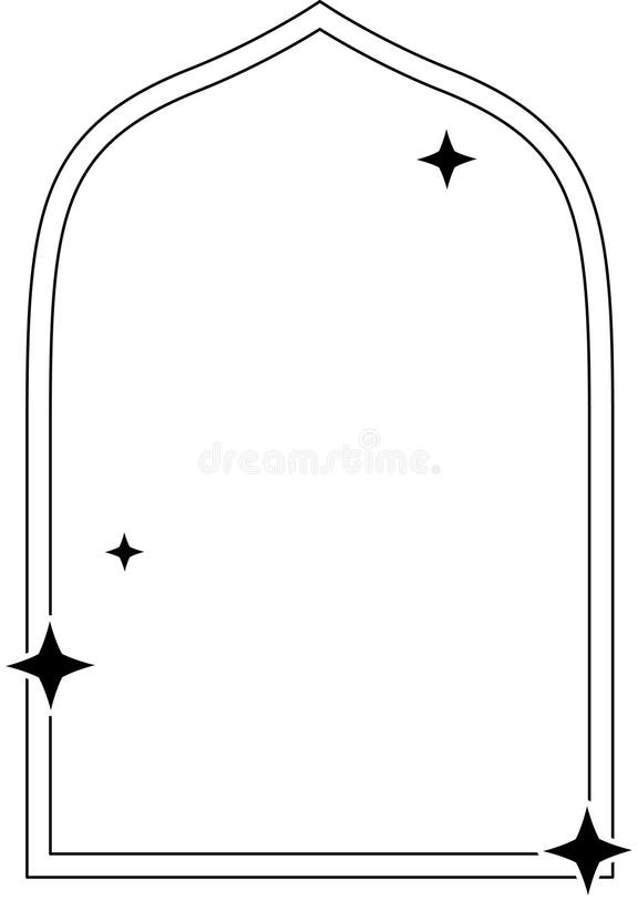 Frames Collection with Different Stars. Minimalistic Frames, Arches ...