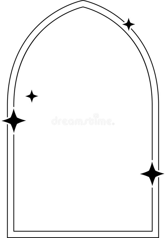 Frames Collection with Different Stars. Minimalistic Frames, Arches ...