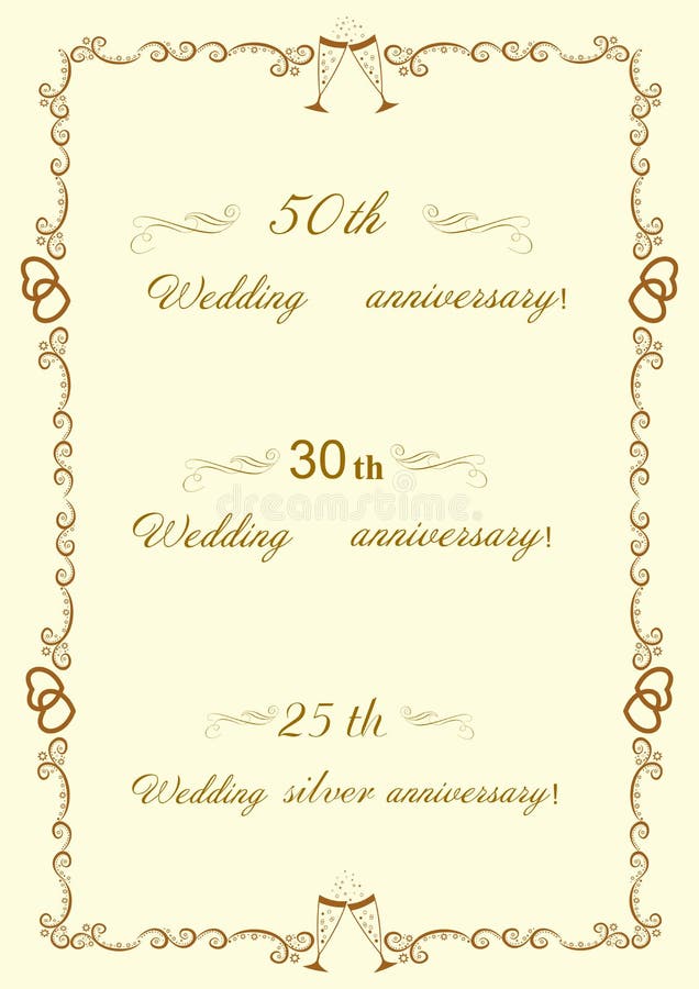 Frames with Congratulations Wedding Day Stock Illustration ...