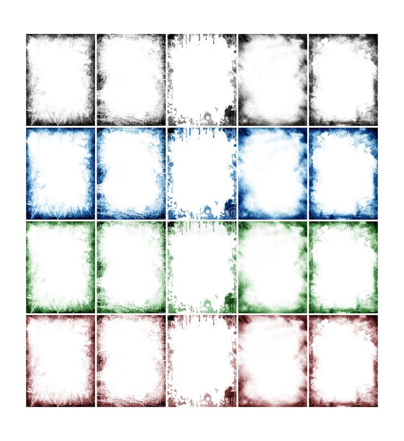 Set of 12 Frames with the Colors of the Flag of Honduras Stock Vector ...