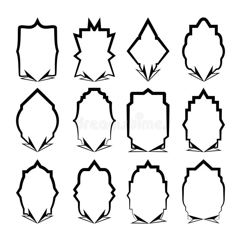 Frames of Different Geometric Shapes. Vector Illustration. Stock Vector ...