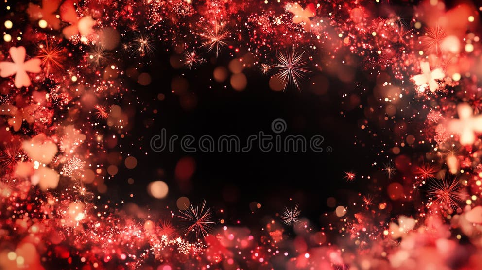 Frames with Fire Sparkle Effect. by Generative Ai Stock Illustration ...