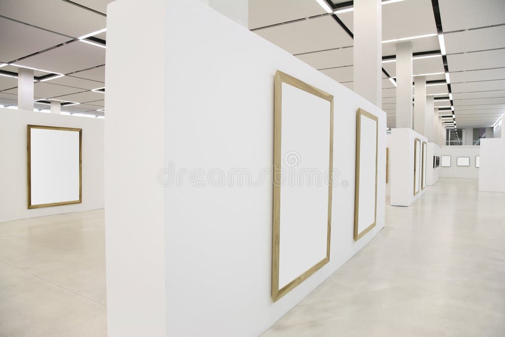 Frames in the hall 2 stock image. Image of photograph - 3465471