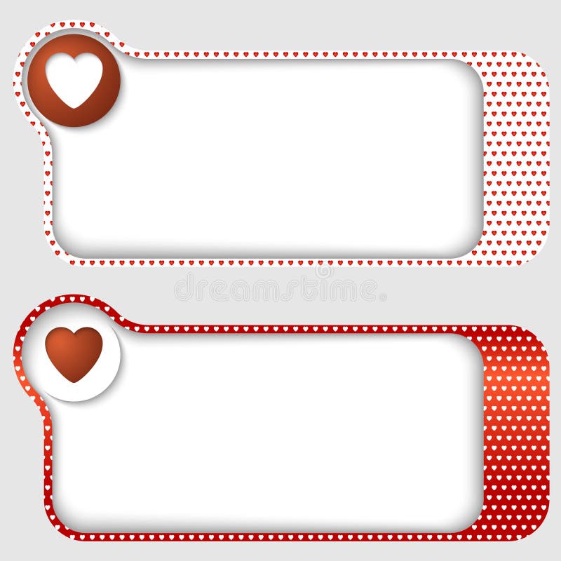 Frames with Heart and Texture of Hearts Stock Vector - Illustration of ...
