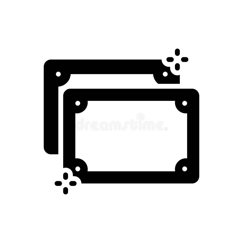 Black Solid Icon for Frames, Picture and Framework Stock Vector ...
