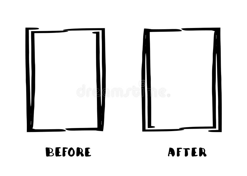 Before and after Card. Vector Illustration. Stock Vector - Illustration ...