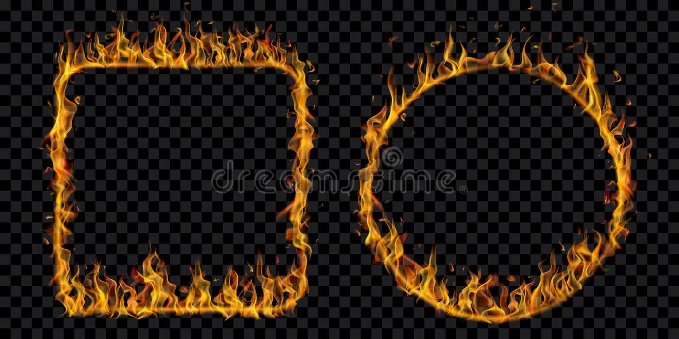 Fire Flames Square Shape Transparent Background Stock Illustrations – 5 ...