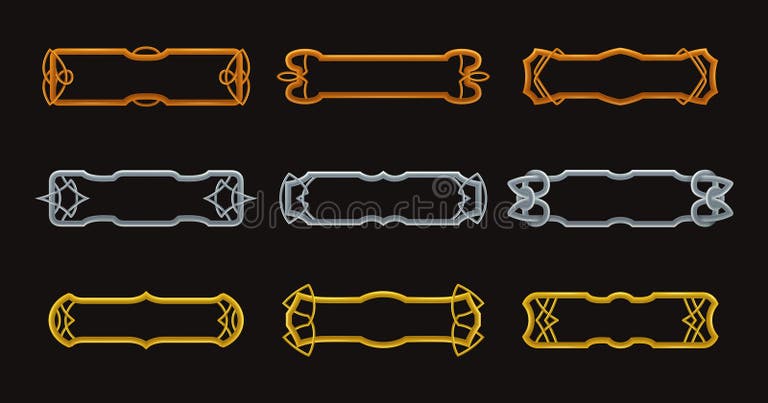 Metallic Title Banners Stock Illustrations – 51 Metallic Title Banners ...