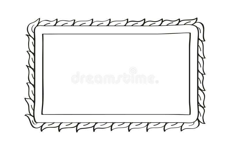 Frames, Mirror in Hand Drawn Style. Vintage Image Frame Doodle Labels ...