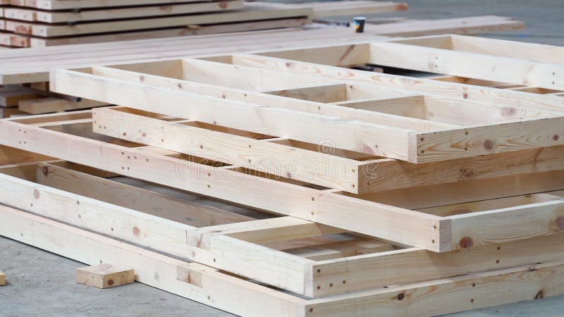 Frames for a Modular Prefabricated House Stock Footage - Video of ...