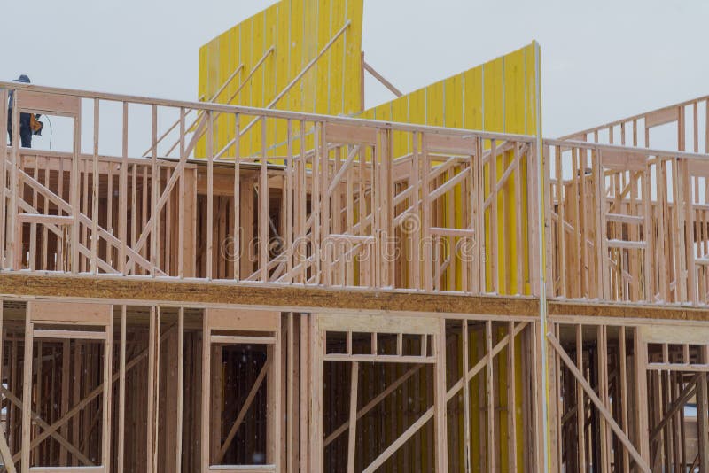 Frames of New Construction Home are Constructed from Wood a Attached To ...