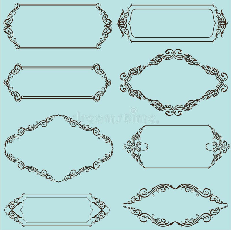 Frames nice set stock vector. Illustration of floral - 45486693
