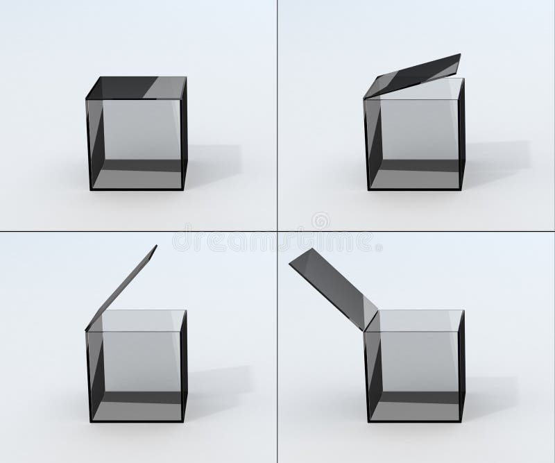 Frames opening glass box stock illustration. Illustration of access ...