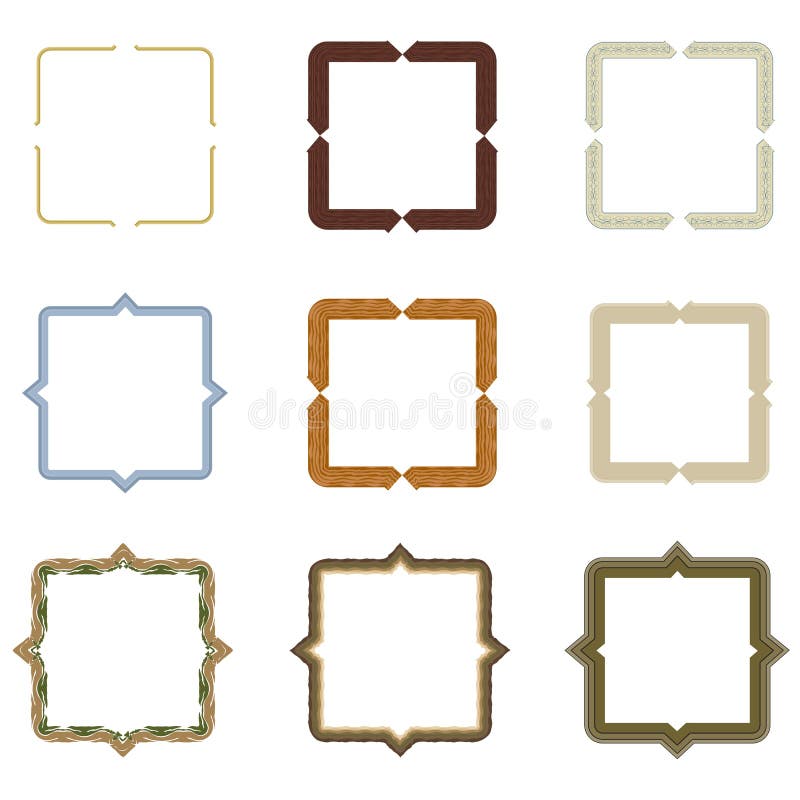 Frames pattern (set95) stock illustration. Illustration of label - 39653886