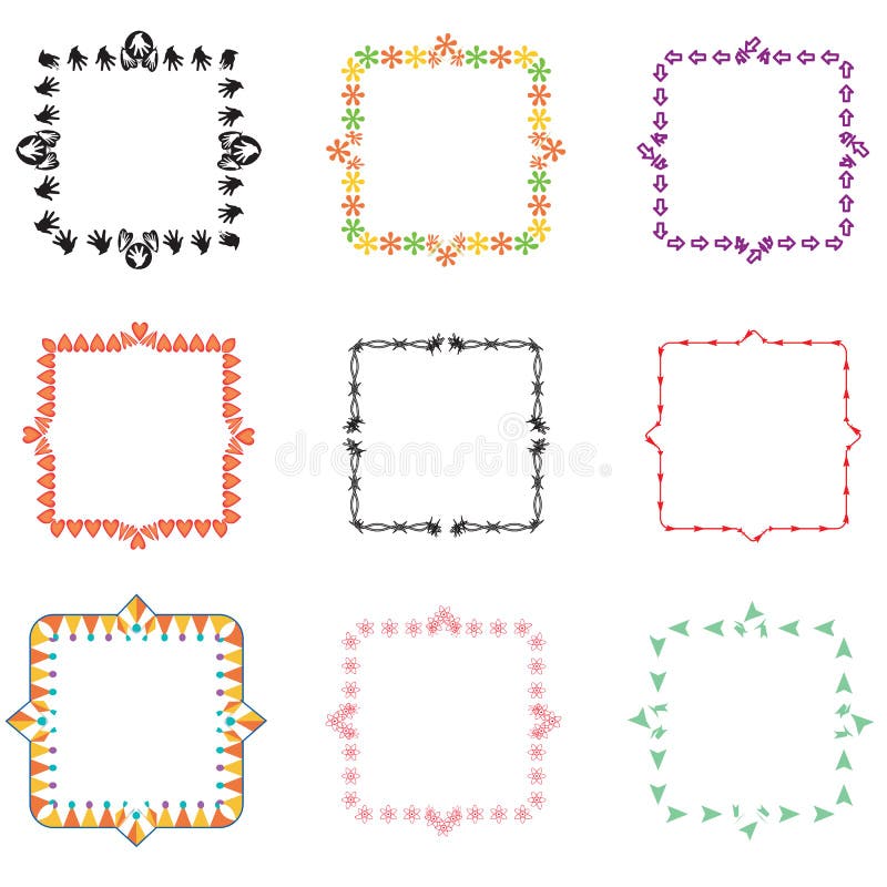 Frames pattern (set102) stock illustration. Illustration of ornament ...