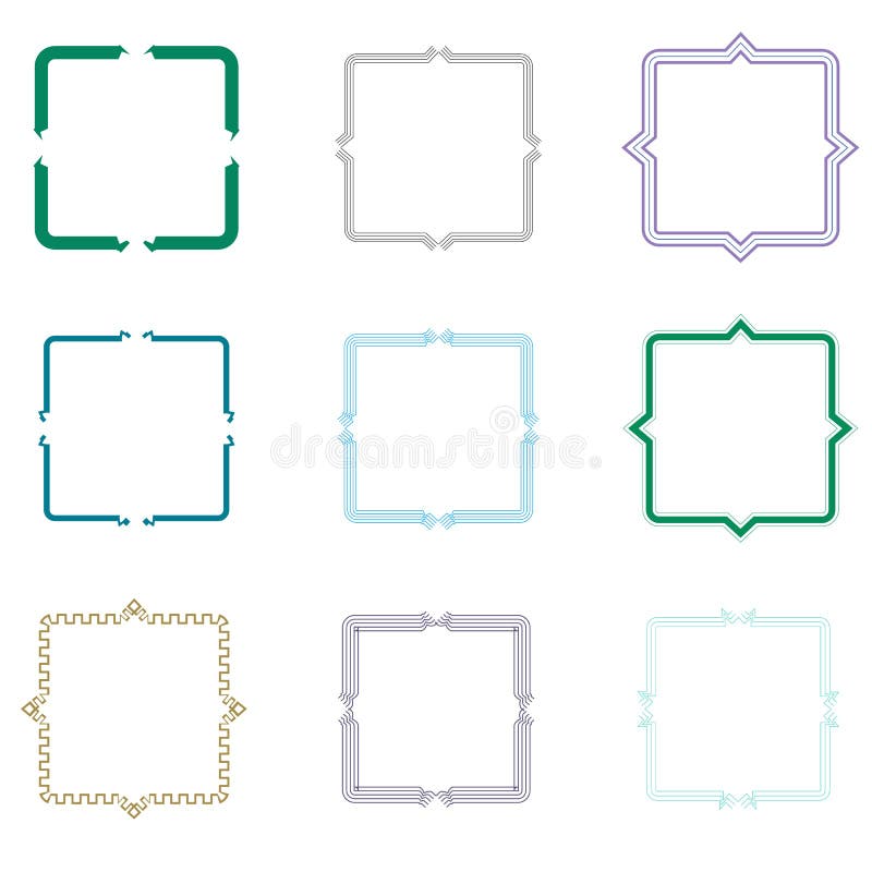Frames pattern (set101) stock illustration. Illustration of sketch ...