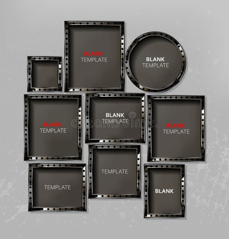 Frames for Photos or Paintings Stock Illustration - Illustration of ...