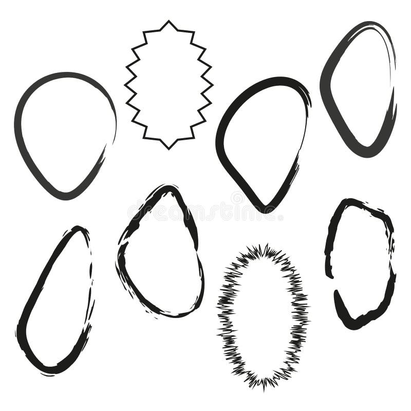 Frames Random Shapes. Simple Line Drawing. Vector Illustration. Stock ...