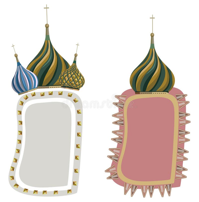 Frames with Russian Domes stock vector. Illustration of white - 26593105
