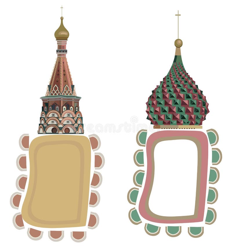 Frames with Russian Domes stock vector. Illustration of orthodox - 26593090