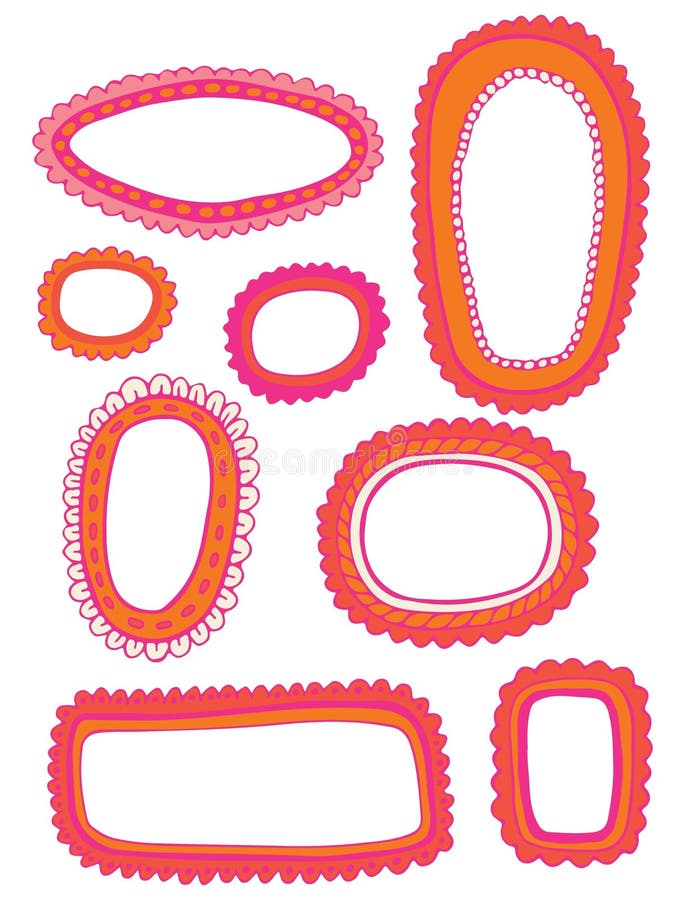 Frames Set of Cartoon Picture Isolated on White Background. Vector ...