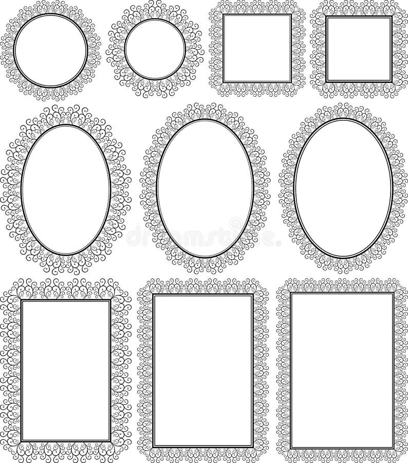 Frames stock vector. Illustration of frames, pattern - 70152309