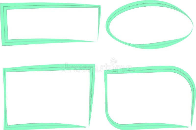 Light Pastel Green Mint Colored Irregular Outline Different Shapes ...