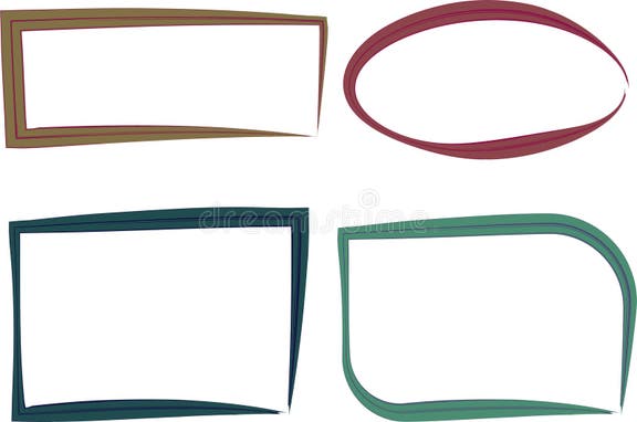 Dark Colors Irregular Outline Different Shapes Frames Collection Stock ...