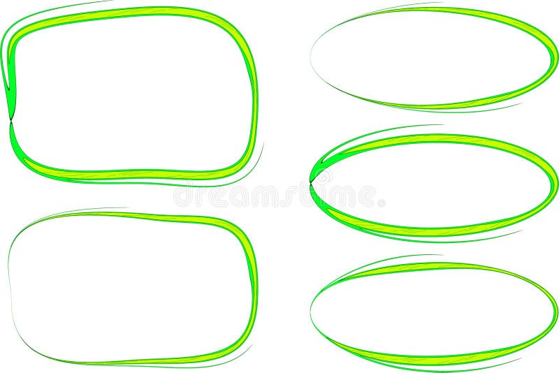 Neon Green Yellow Color Abstract Creative Text Box Frames Set Stock ...