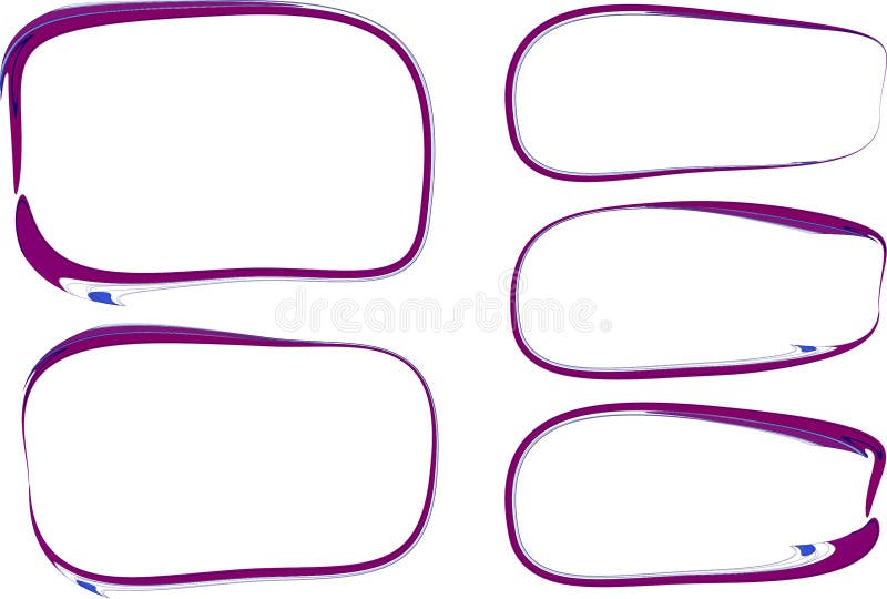 Purple Color Abstract Creative Rectangular Text Box Frames Stock Vector ...