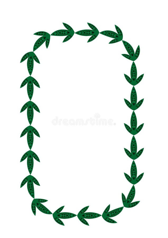 Frames of Stylized Leaves on a White Background. A4 Format, Vertical ...