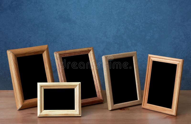 Frames on table stock image. Image of decoration, decor - 15992737
