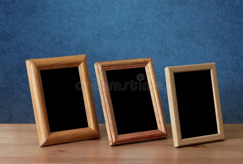 Frames on table stock image. Image of decoration, decor - 15992737