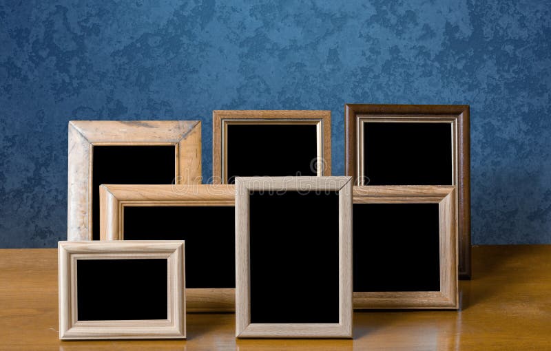 Frames on table stock image. Image of decoration, decor - 15992737