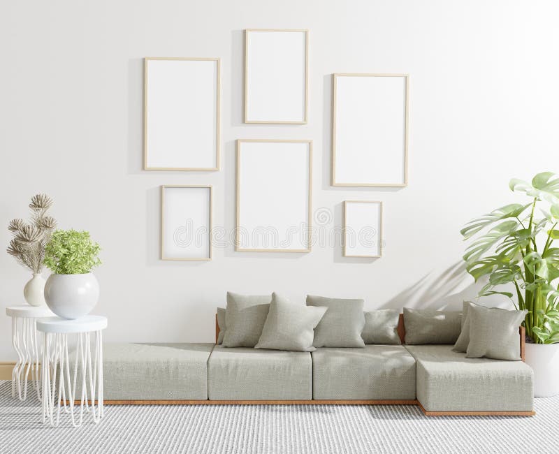 Frame Photo on Wall for Using To Presentation or Show Your Art Design ...