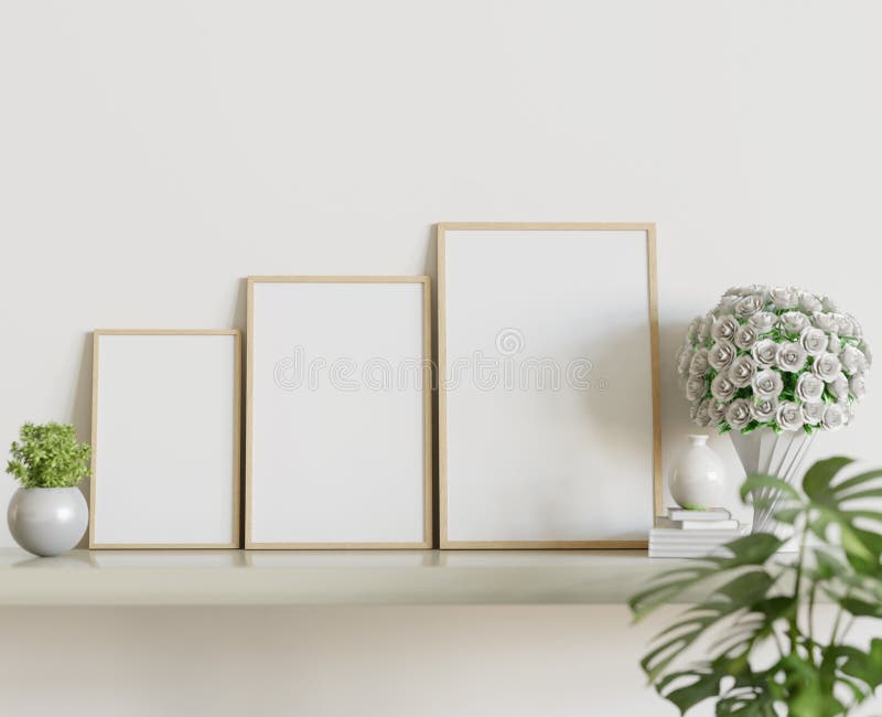 Frame Photo on Wall for Using To Presentation or Show Your Art Design ...