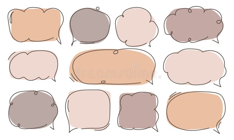 Frames for Text in the Style of Handdrawn. Doodle Style Frame Template ...